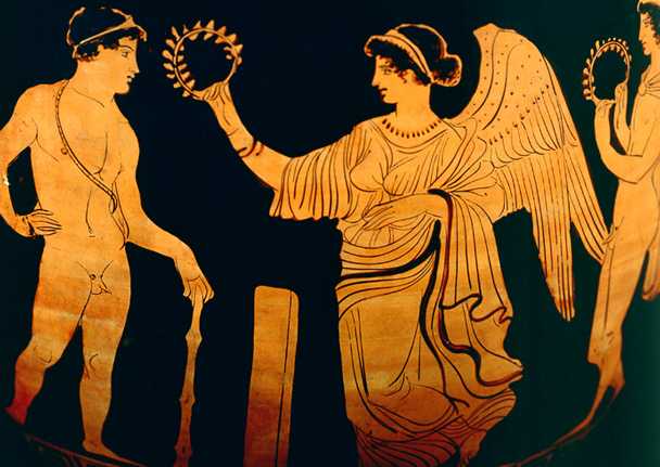 Hercules receiving the laurel wreath